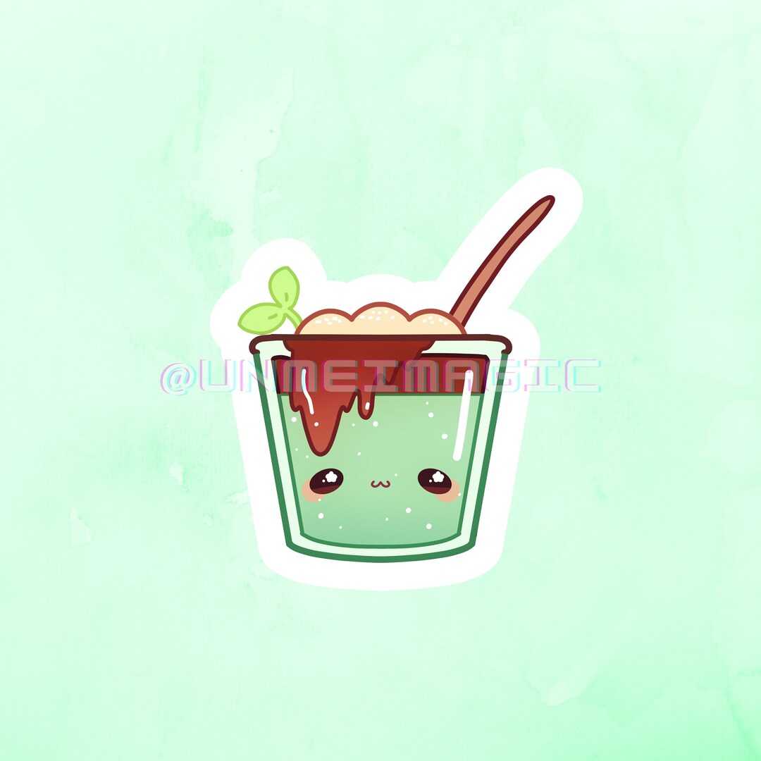 Chibi Dango Pudding Sticker | Kawaii Cute Animals | Icecream Stickers ...