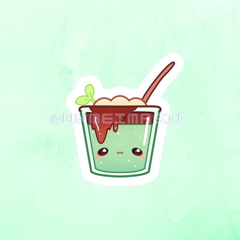 Chibi Dango Pudding Sticker Kawaii Cute Animals Icecream Stickers Kiss ...