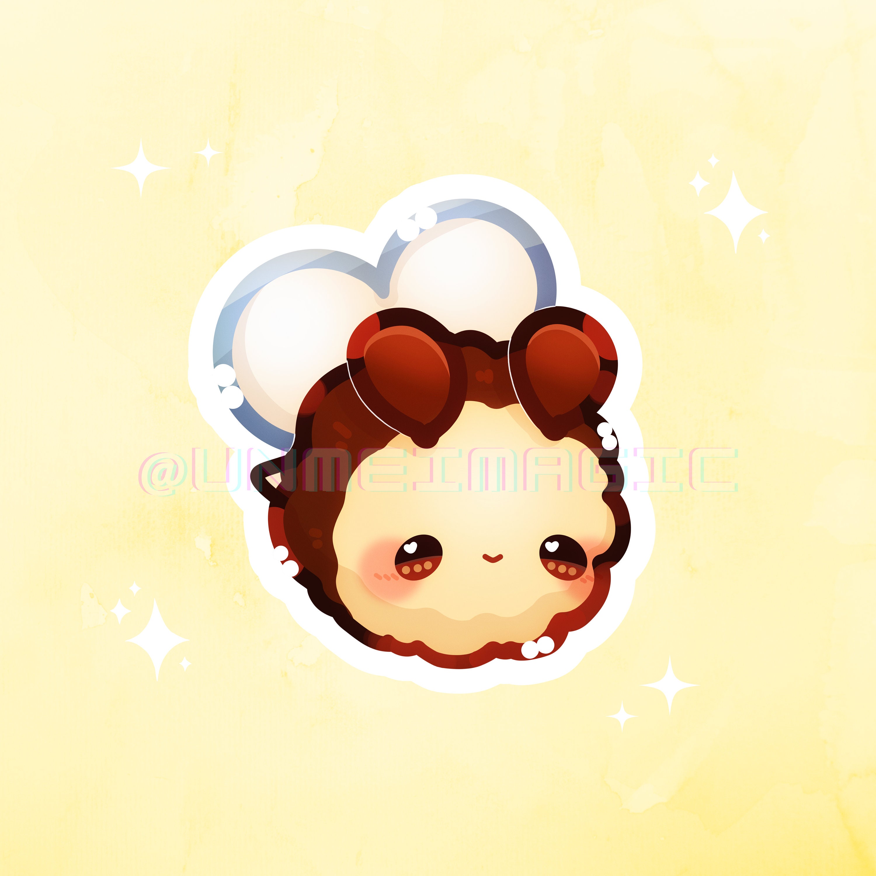 Chibi Fluffy Bee Sticker | Kawaii Kiss-cut Vinyl Sticker - Etsy