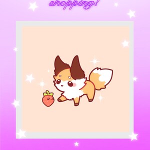 Strawberry Cat Tart Sticker Kawaii Cute Chibis Kiss Cut Stickers Chibi ...