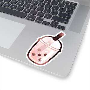 Cute Pink Chibi Boba Sticker | Coquette Stickers | Kawaii Chibi | Kiss ...