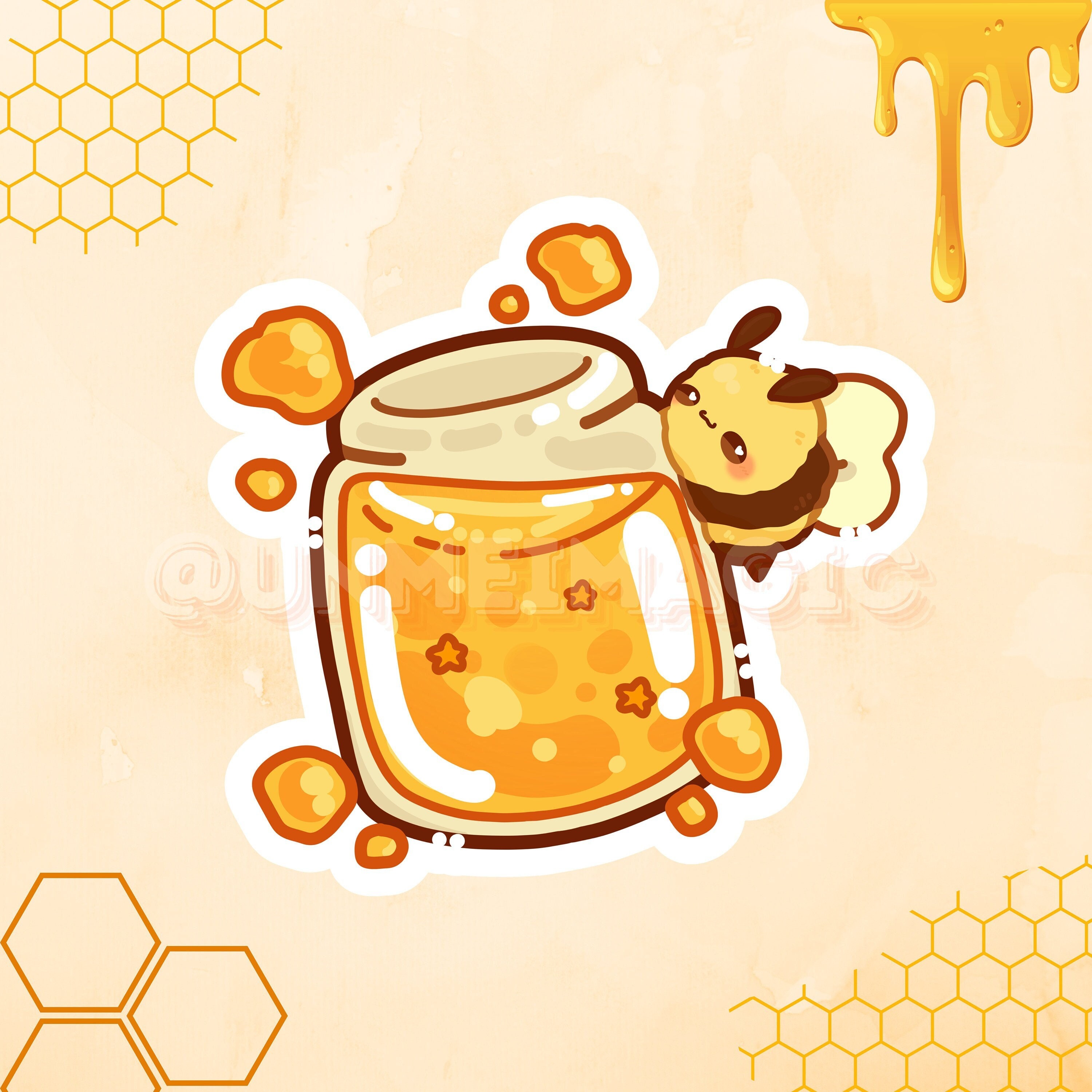 Cute Chibi Bee Sticker Kawaii Chibi Animal Stickers Cute Chibi Kiss Cut ...