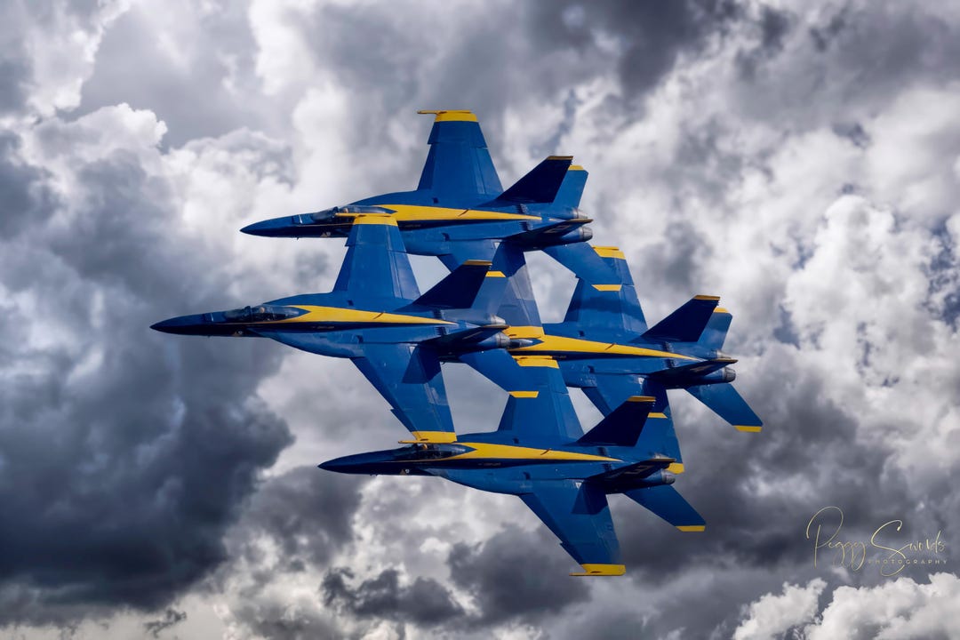 Blue Angels Diamond Formation Aviation Photography Paper Canvas Acrylic ...