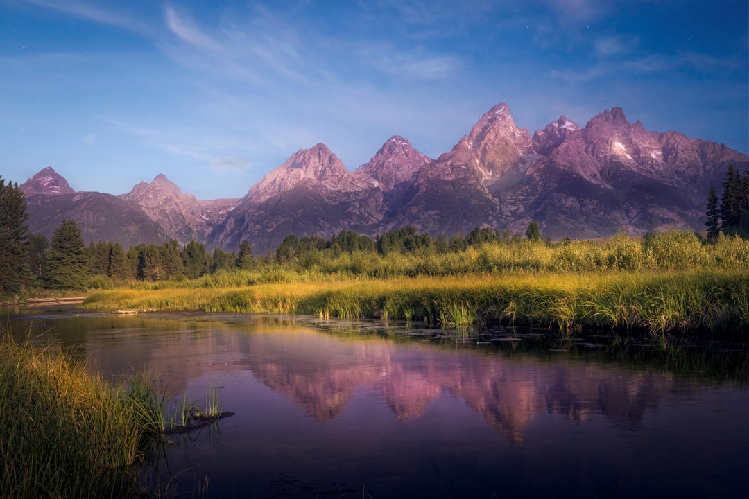 Purple Mountain Majesties Grand Teton National Park Fine Art Landscape ...