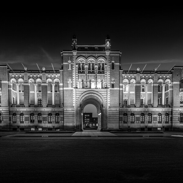 Rice University, Lovett Hall Attenuated Columns, Houston, Neo-byzantine ...