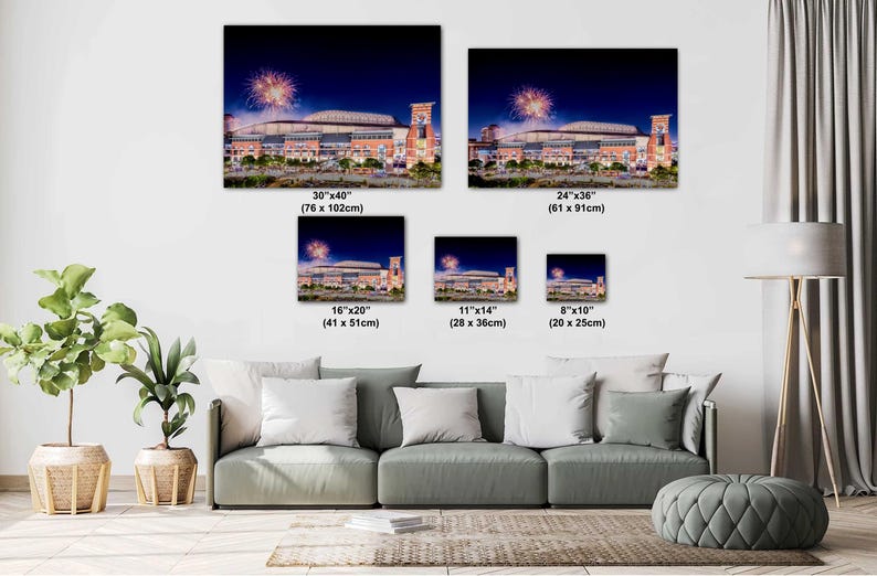 Astros Minute Maid Park Fireworks Houston Baseball Wall Art - Etsy