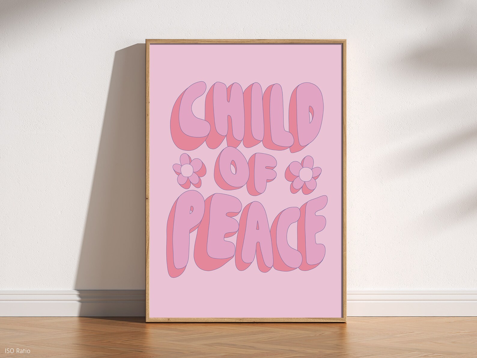 Child of Peace Pink Barbiecore Wall Art Retro Print Digital - Etsy