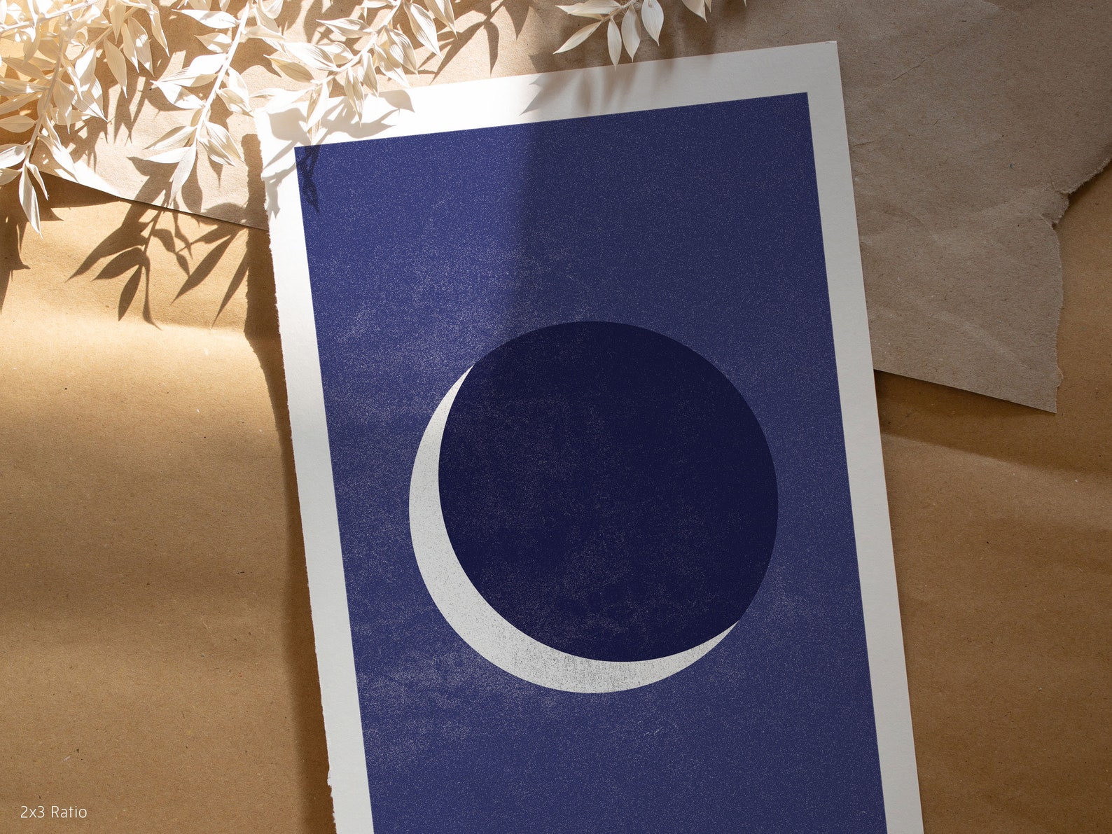 Dark Crescent Moon Printable Wall Art, Minimalist Lunar Celestial Print ...