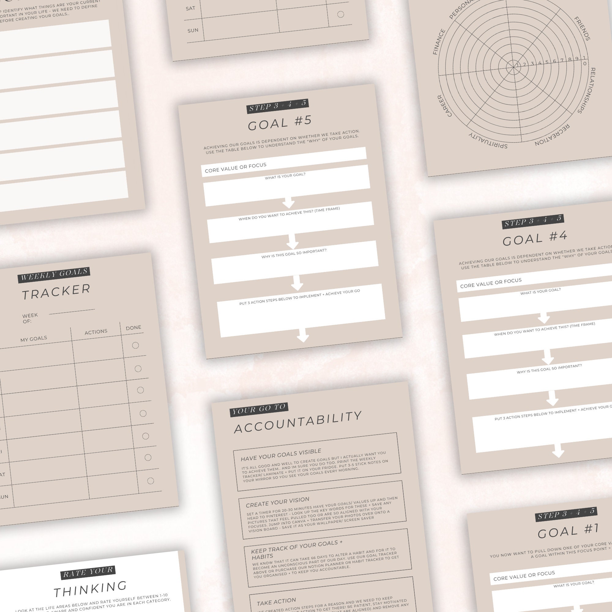 Editable Canva Goal Setting Template Instant Download Goal - Etsy