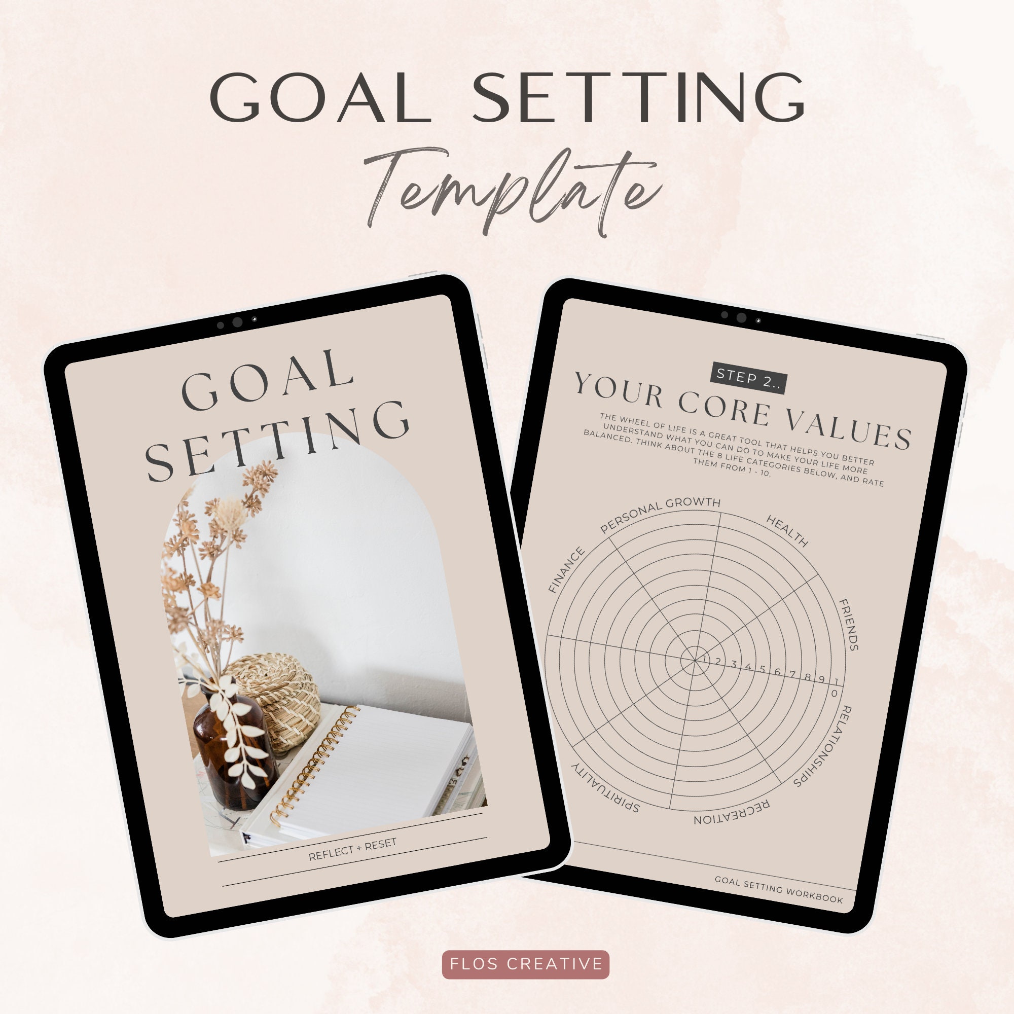 Editable Canva Goal Setting Template, Instant Download, Goal Setting ...