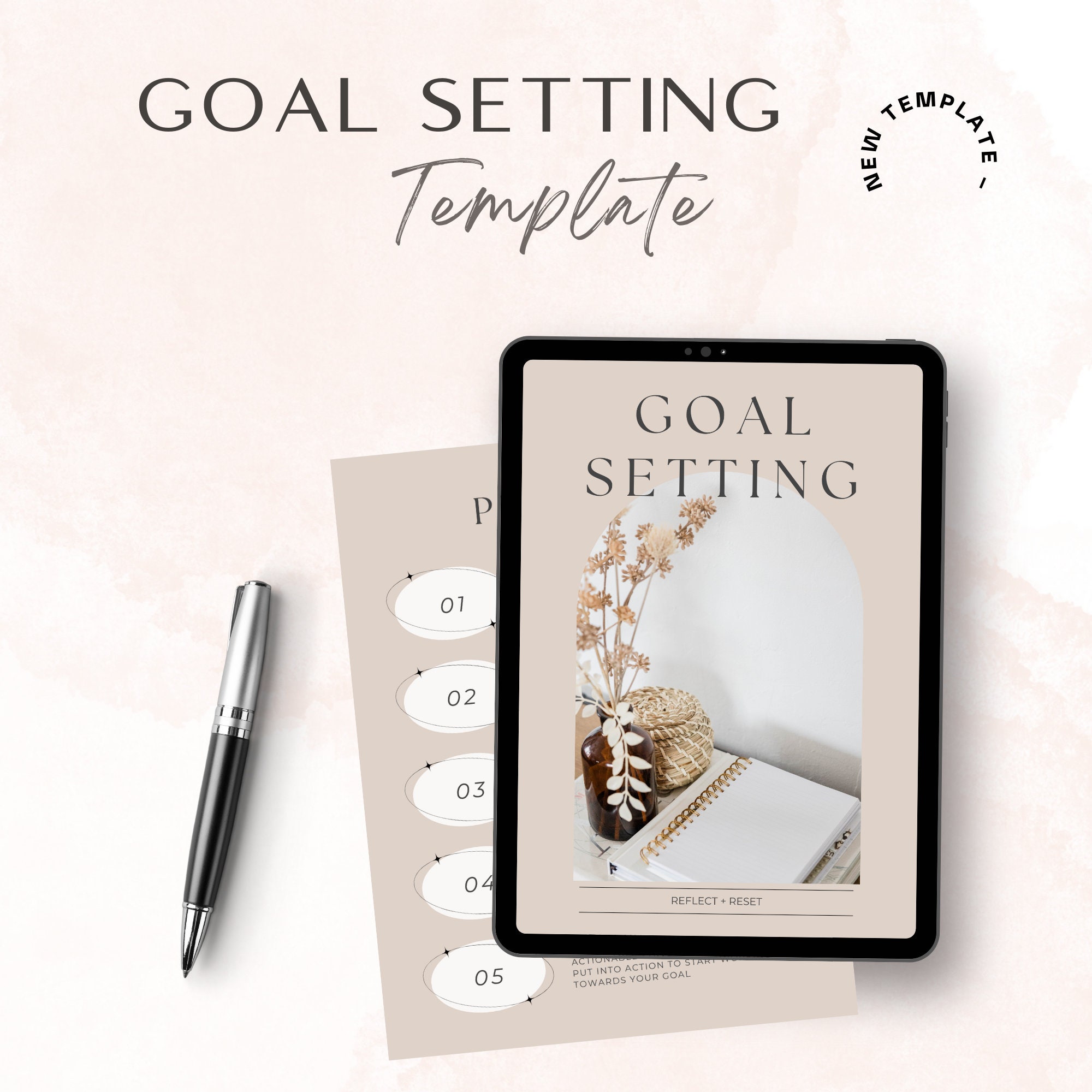 Editable Canva Goal Setting Template, Instant Download, Goal Setting ...
