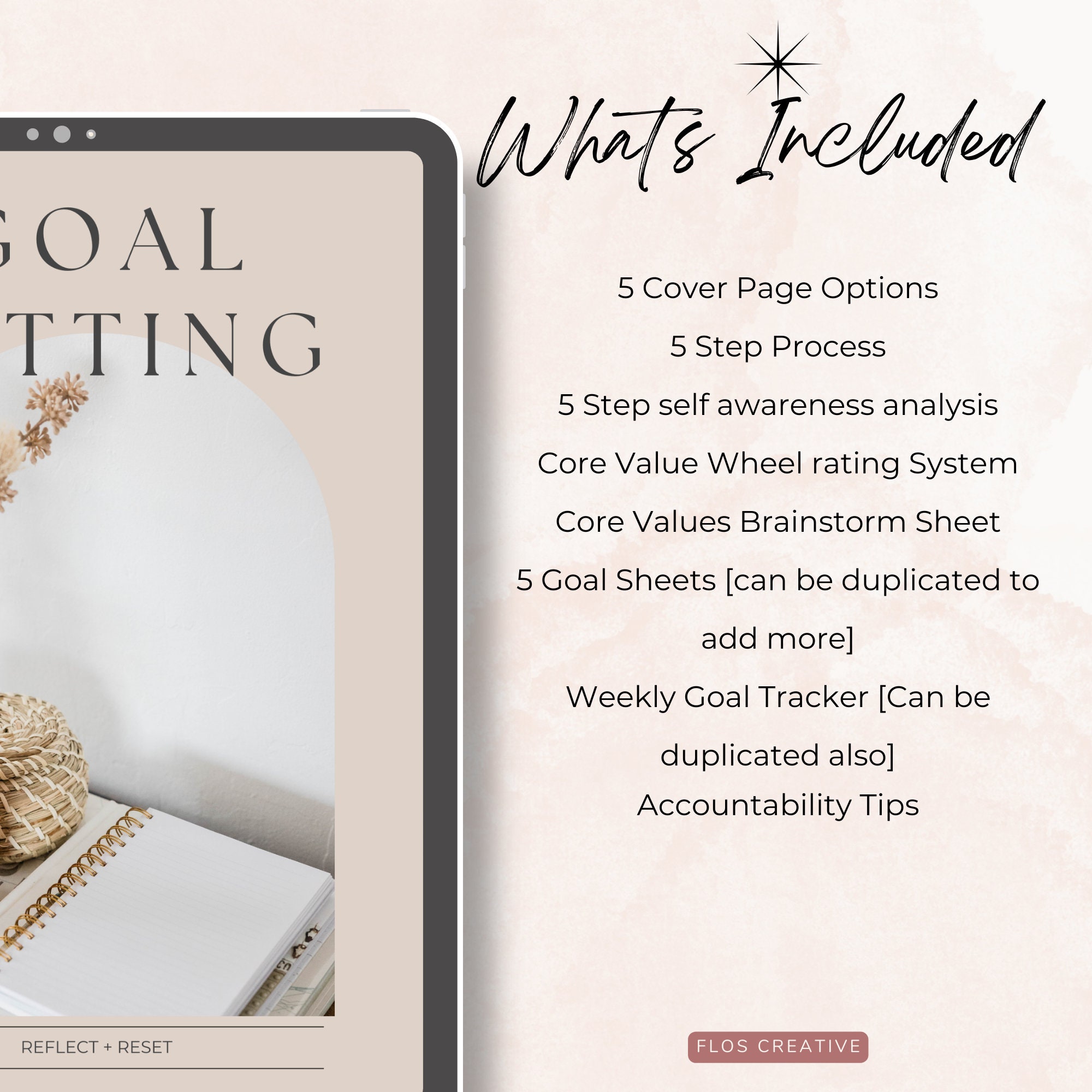 Editable Canva Goal Setting Template, Instant Download, Goal Setting ...