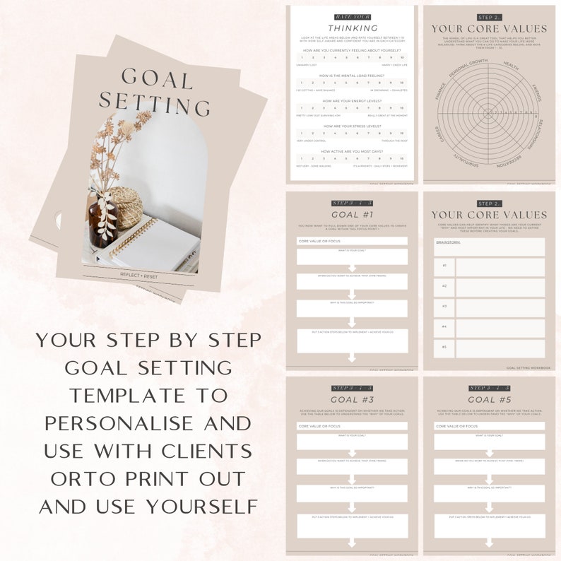 Editable Canva Goal Setting Template Instant Download Goal - Etsy