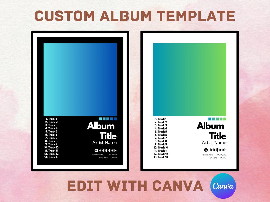 Personalizable Album Cover Poster | Custom Music Poster Template ...