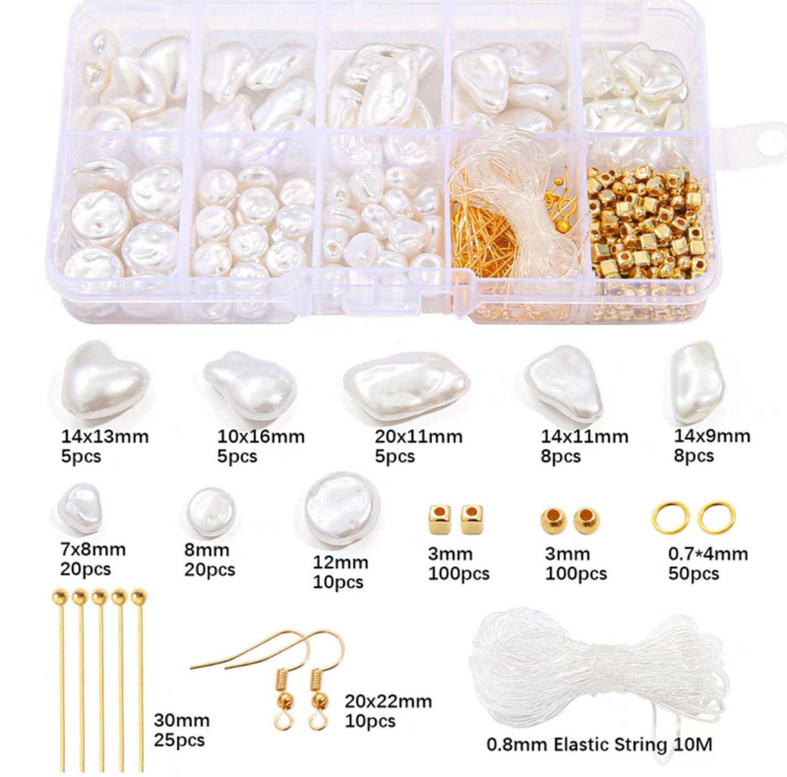 DIY Pearl Bead Jewelry Making Kit, Bracelet, Earring Craft - Etsy
