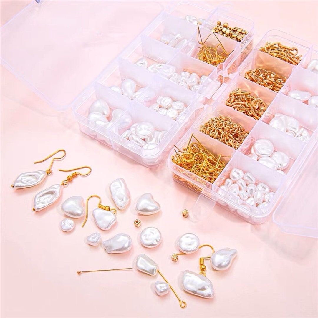 DIY Pearl Bead Jewelry Making Kit, Bracelet, Earring Craft - Etsy