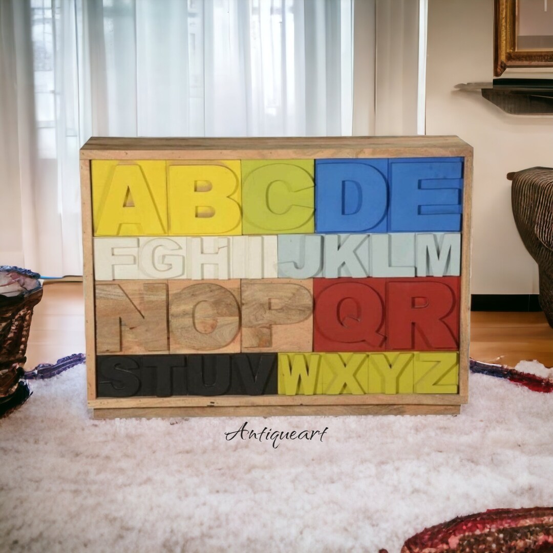 The Attic Alphabet Chest of Multipule Coulour Drawer - Etsy Australia