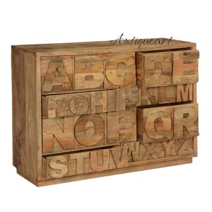 ABCD 10 Drawers Chest Sideboard Wooden Cabinet - Etsy