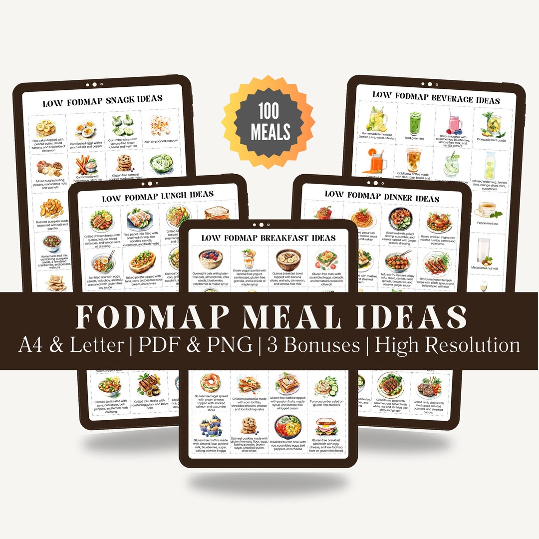 100 Low FODMAP Meal Ideas for FODMAP Meal Plan, Low FODMAP and Gluten ...