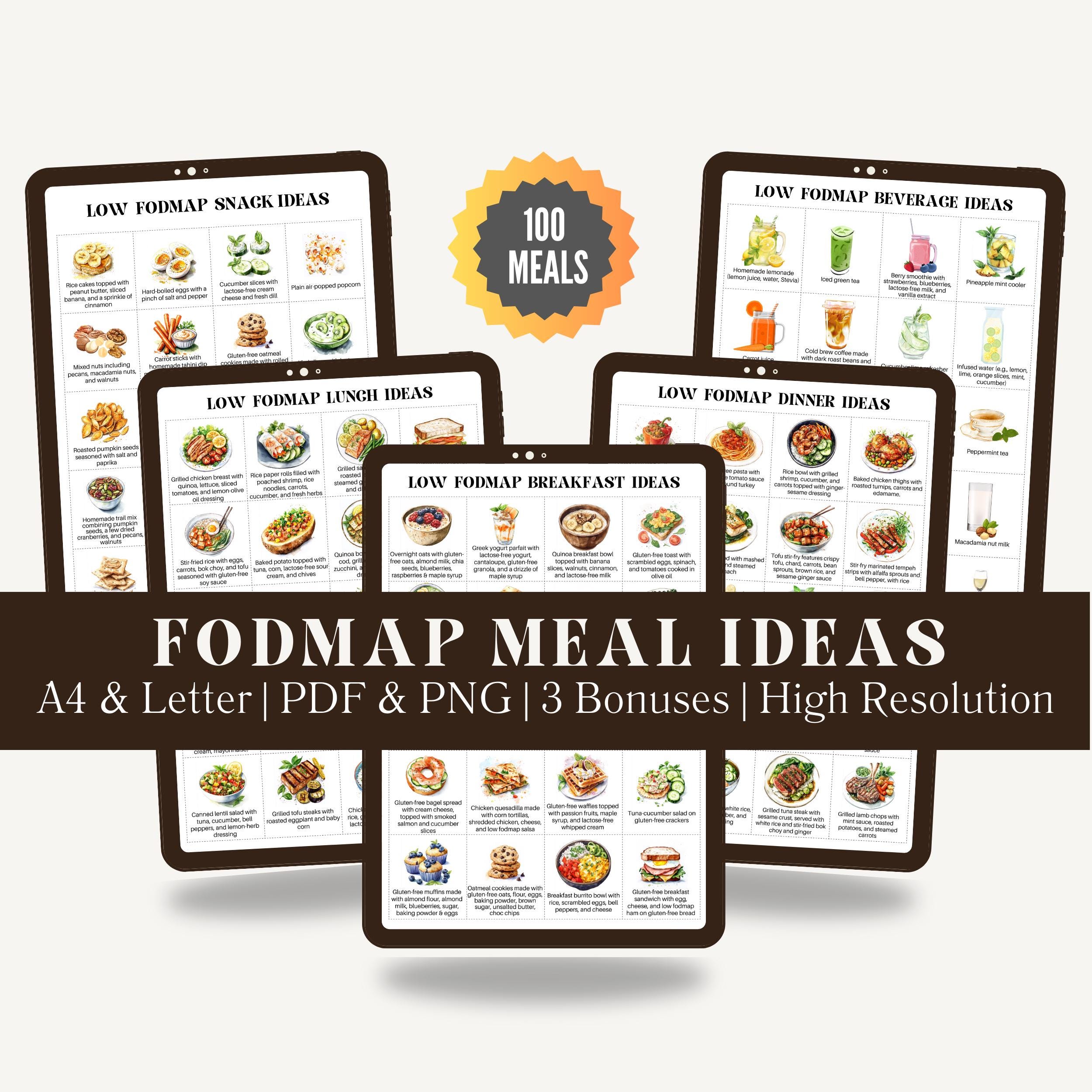 100 Low FODMAP Meal Ideas for FODMAP Meal Plan, Low FODMAP and Gluten ...