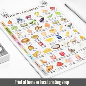 Low Potassium Foods Chart PDF | Renal Diet Food Chart | Kidney Friendly ...
