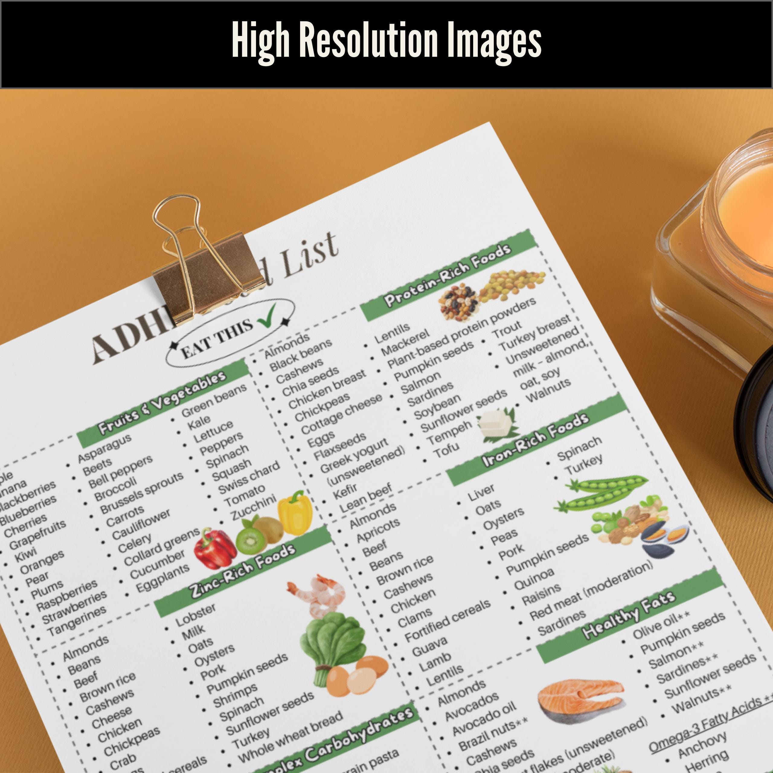 ADHD Food List PDF and How It Helps Adults, Teens & Kids - Perfect for ...