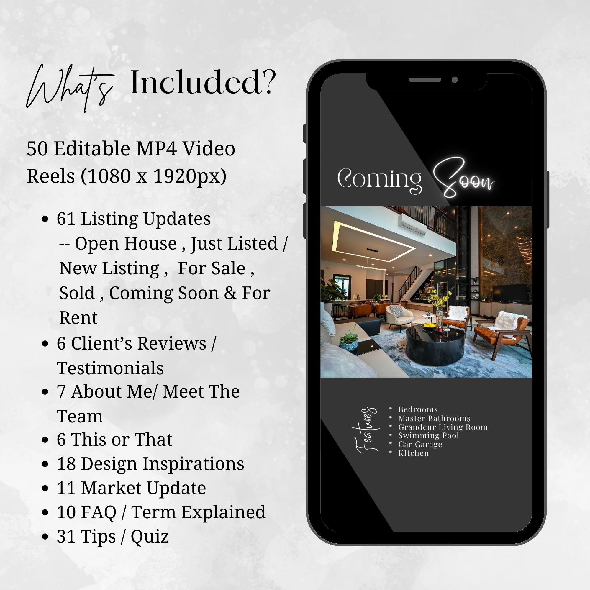 Real Estate Reel Templates Bundle With Master Resell Rights | Realtor ...