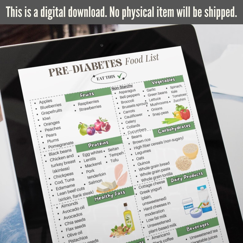 Pre Diabetes Diet PDF, Pre Diabetic Food List, Pre Diabetic Food Guide ...
