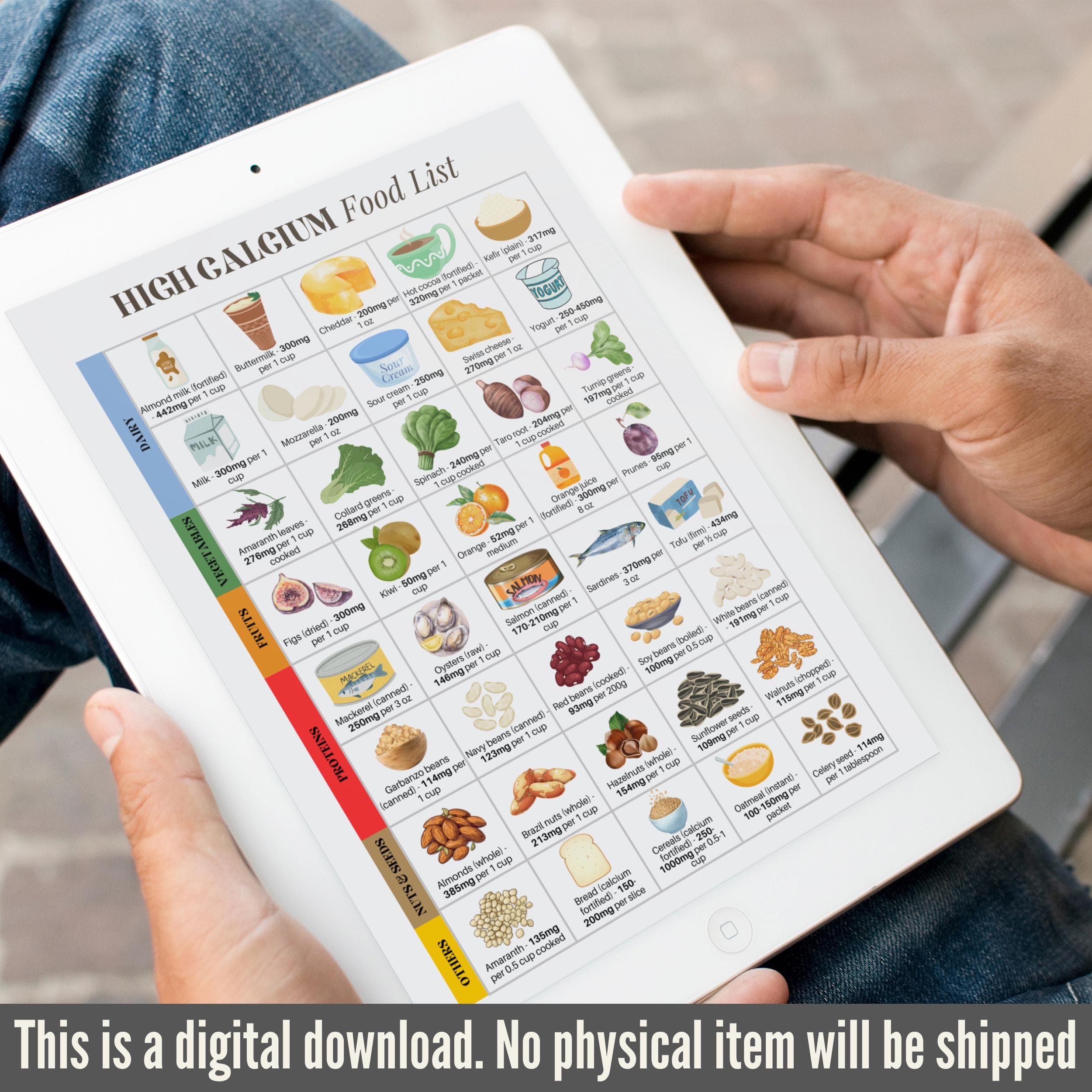 Calcium Rich Food List, List of Foods High in Calcium, Calcium Rich ...