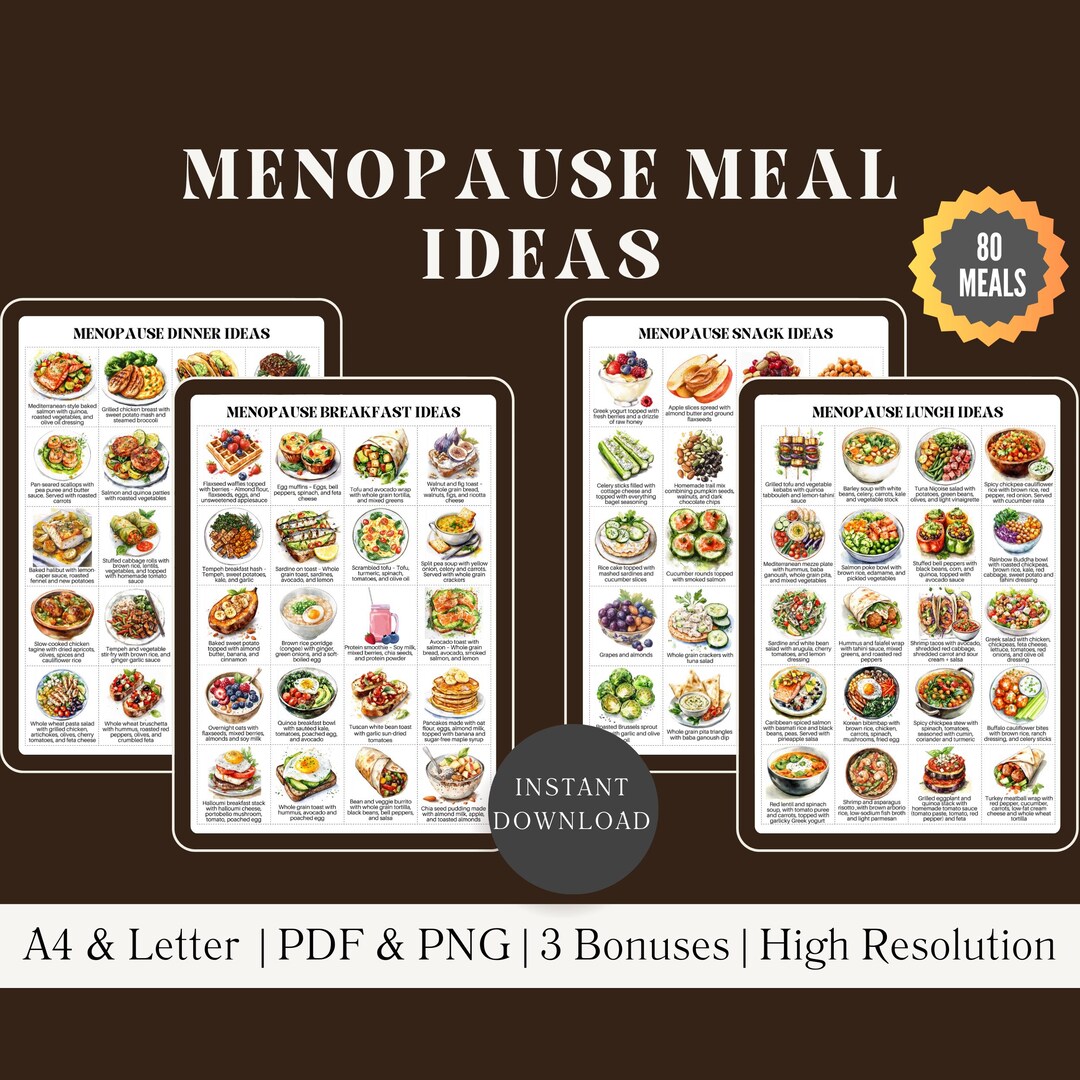 80 Menopause Diet Meal Ideas for Menopause Meal Plan, Menopause ...