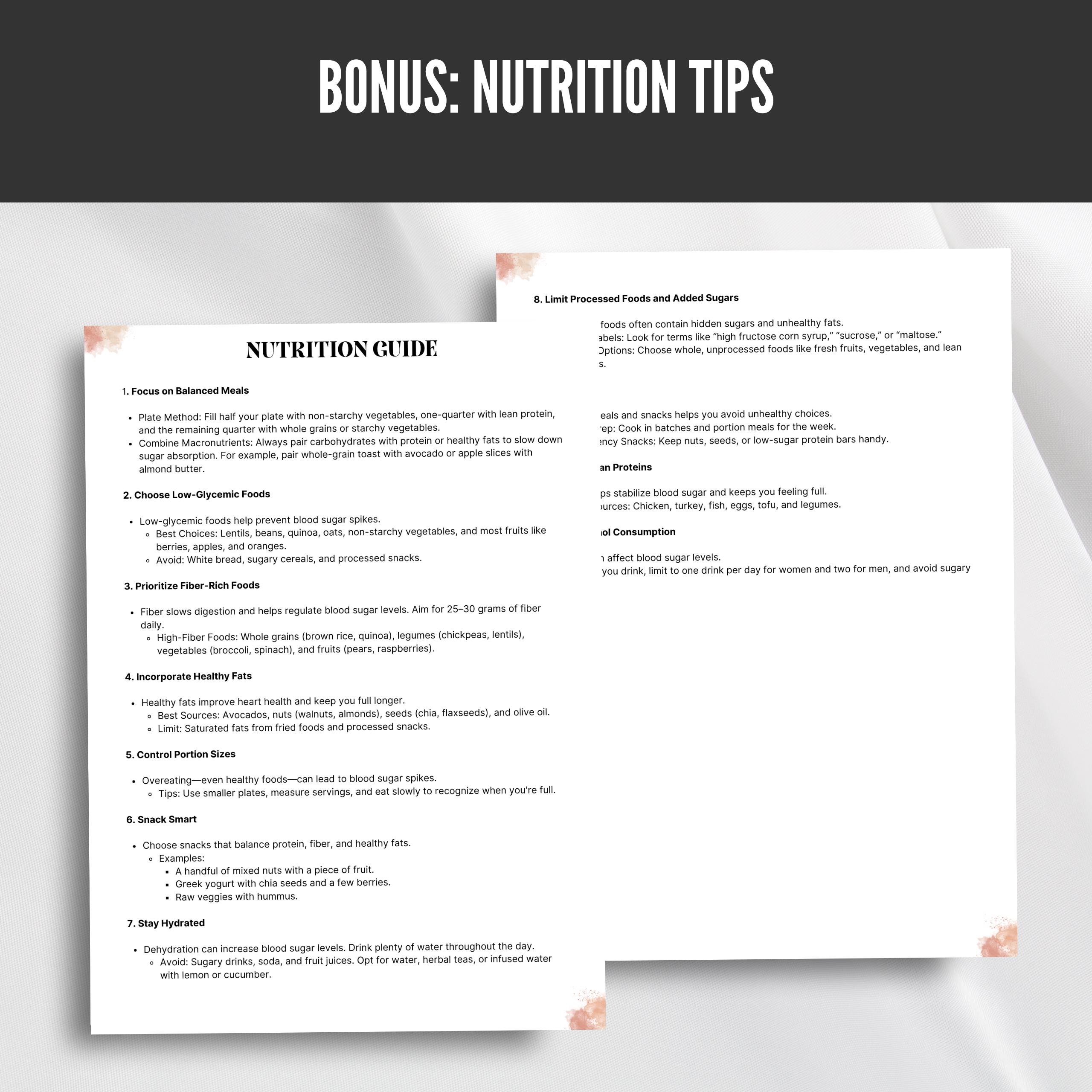 1200-1400 Calories Prediabetic Meal Plan PDF, Pre Diabetes Printable ...