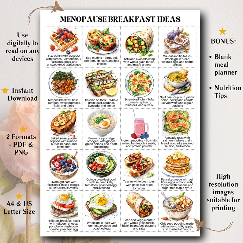 80 Menopause Diet Meal Ideas for Menopause Meal Plan, Menopause ...
