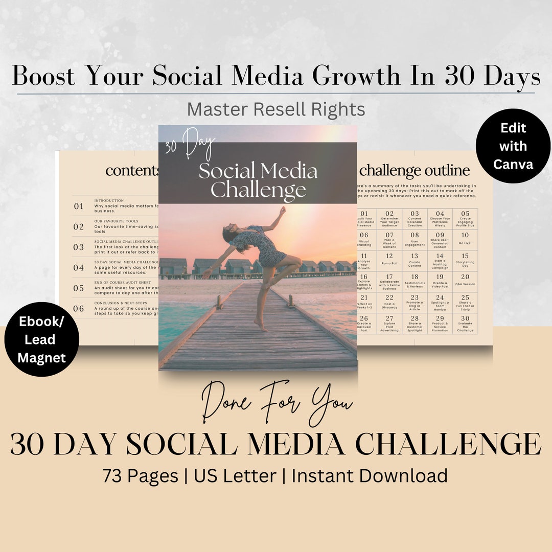 Social Media Strategy Template for Social Media Instagram Growth 30 Day ...