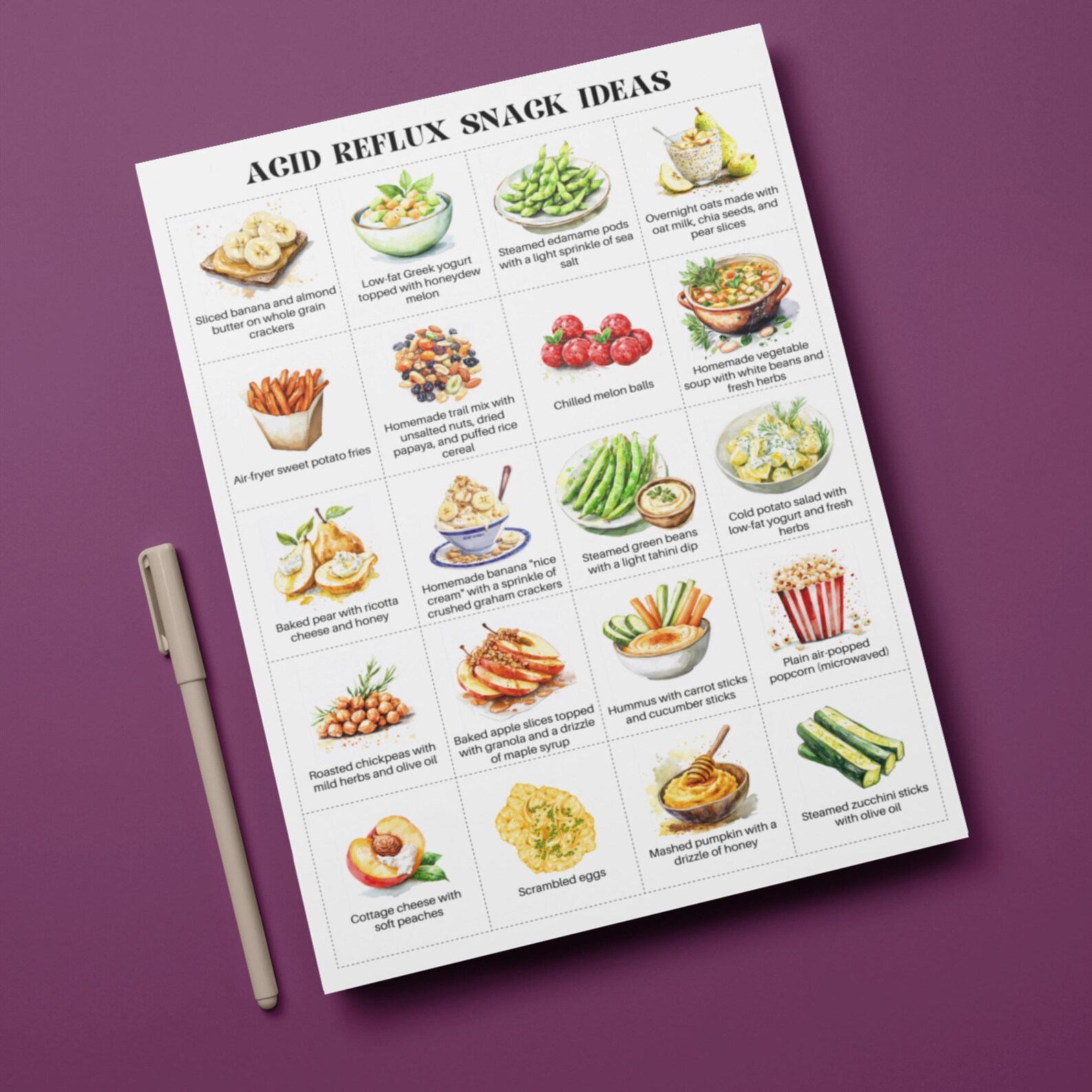 100 Acid Reflux Meal Ideas for Acid Reflux Food Guide Meal Plan, Acid ...