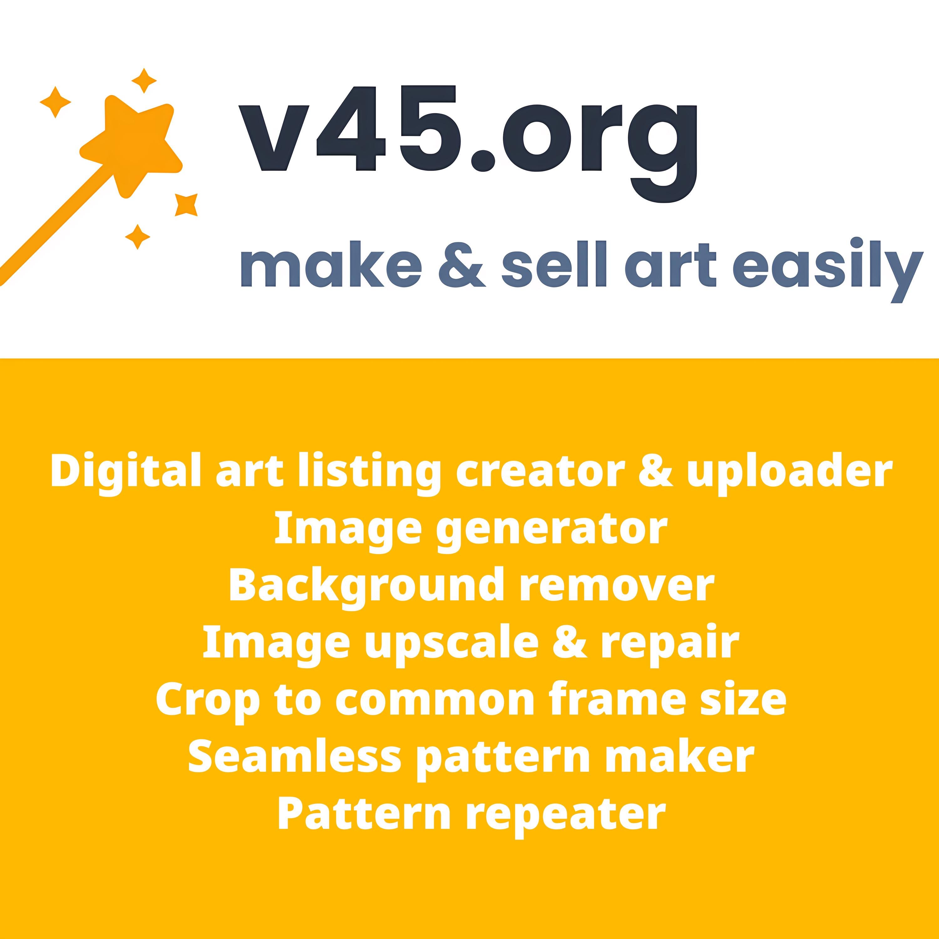 V45.org 2000 Credits Pack + 200 Gratis for Digital Art Listing Creator ...