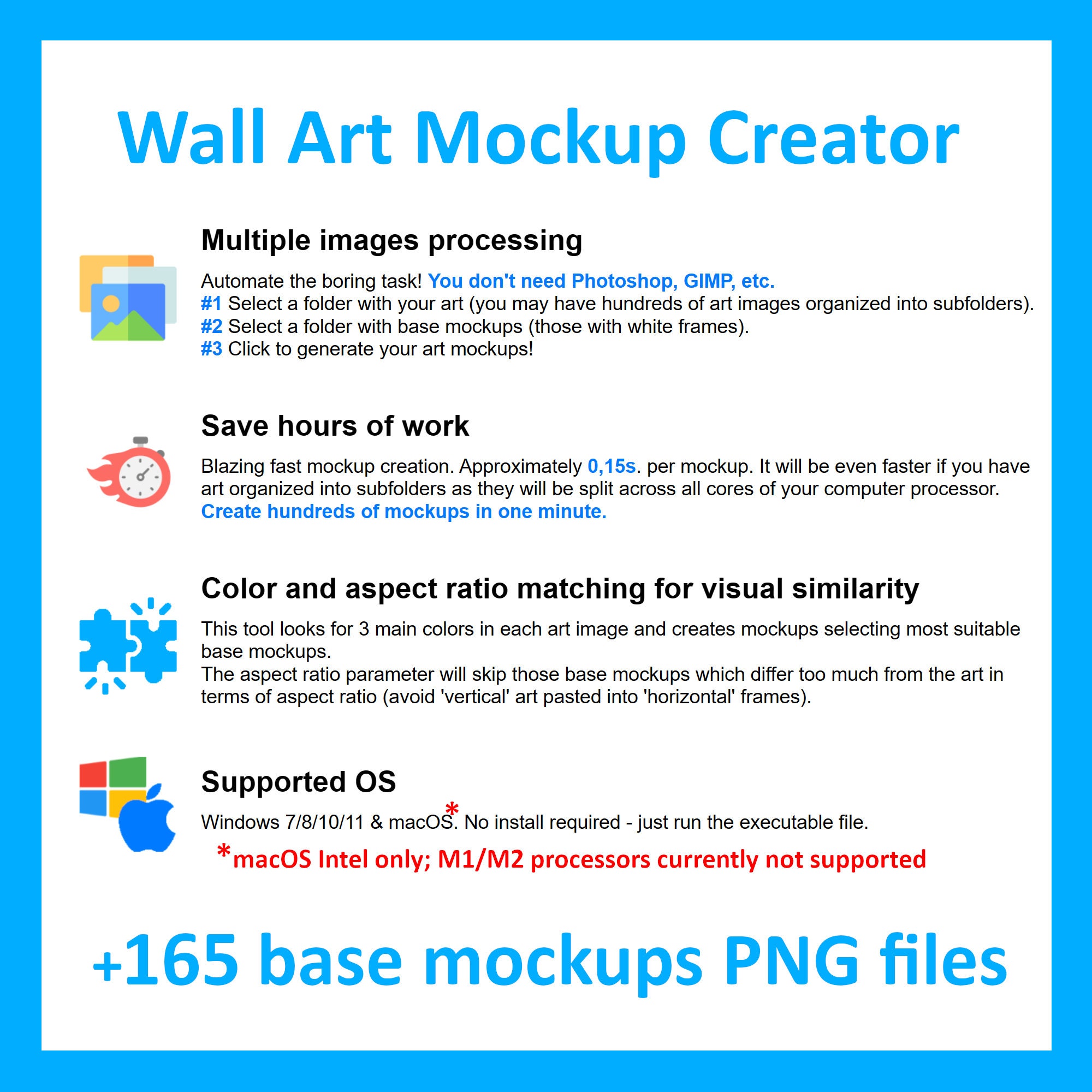 Wall Art Mockup Generator + 165 Blank Frame Mockups Poster Mockup ...