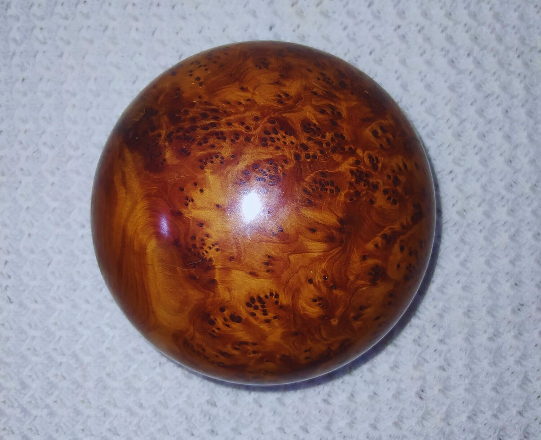 Handcrafted Wooden Sphere Box Minimalist Box: Elegance in Spherical ...