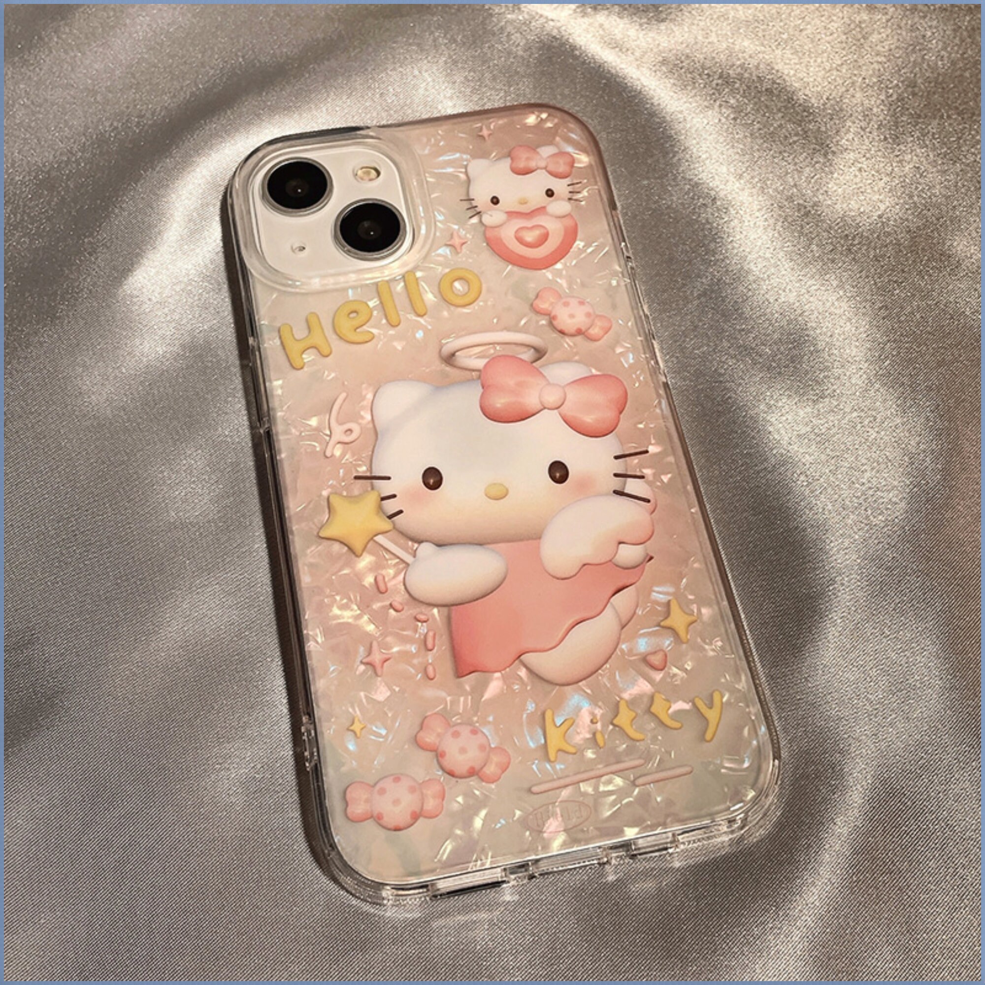 Kawaii Cute Cartoon Couple Cinnamon Baby Pink Dog Cat Pattern - Etsy