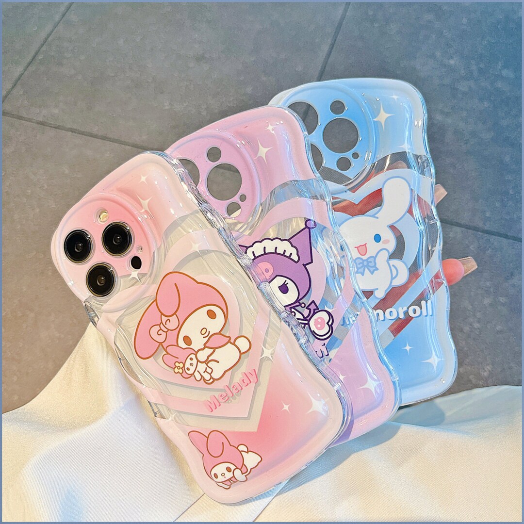 Kawaii Cute Cartoon Couple Cinnamon Baby Dog Pink Cat Pattern iPhone ...