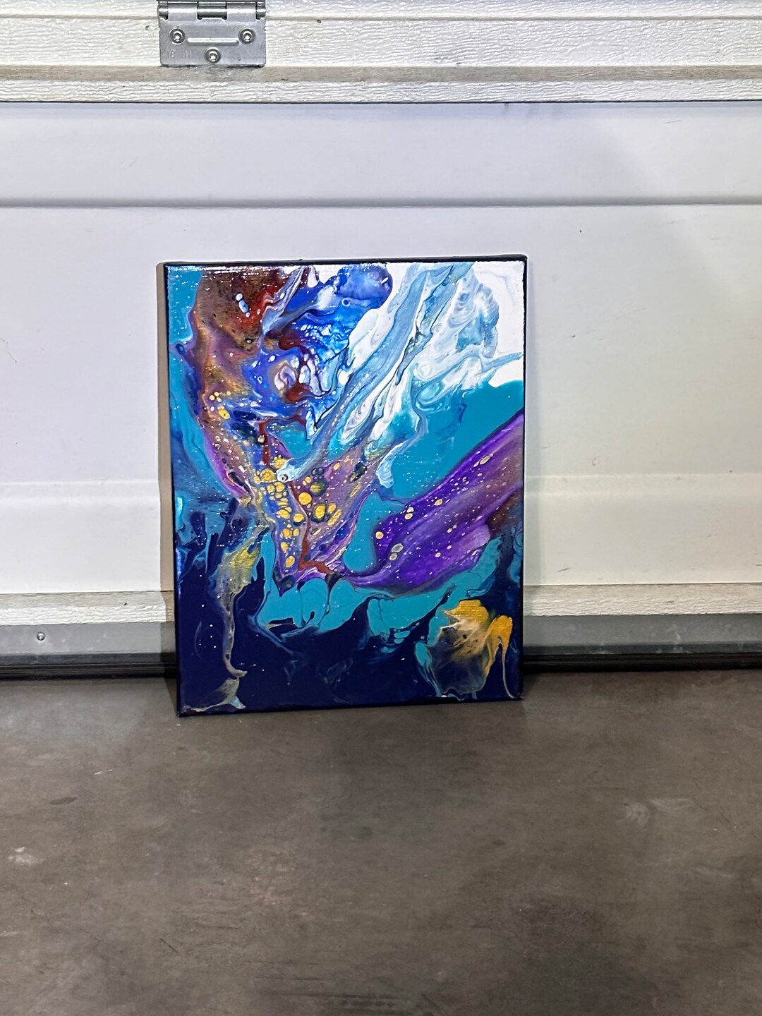 Paint Pouring on 11x14 Stretched Canvas - Etsy