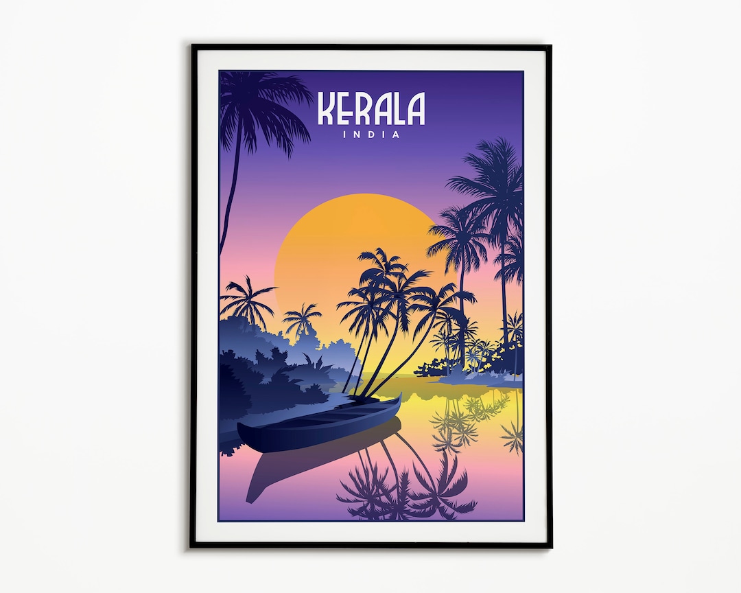 Kerala Travel Poster | Home Decor, Kerala Wall Art, India Wall Art ...