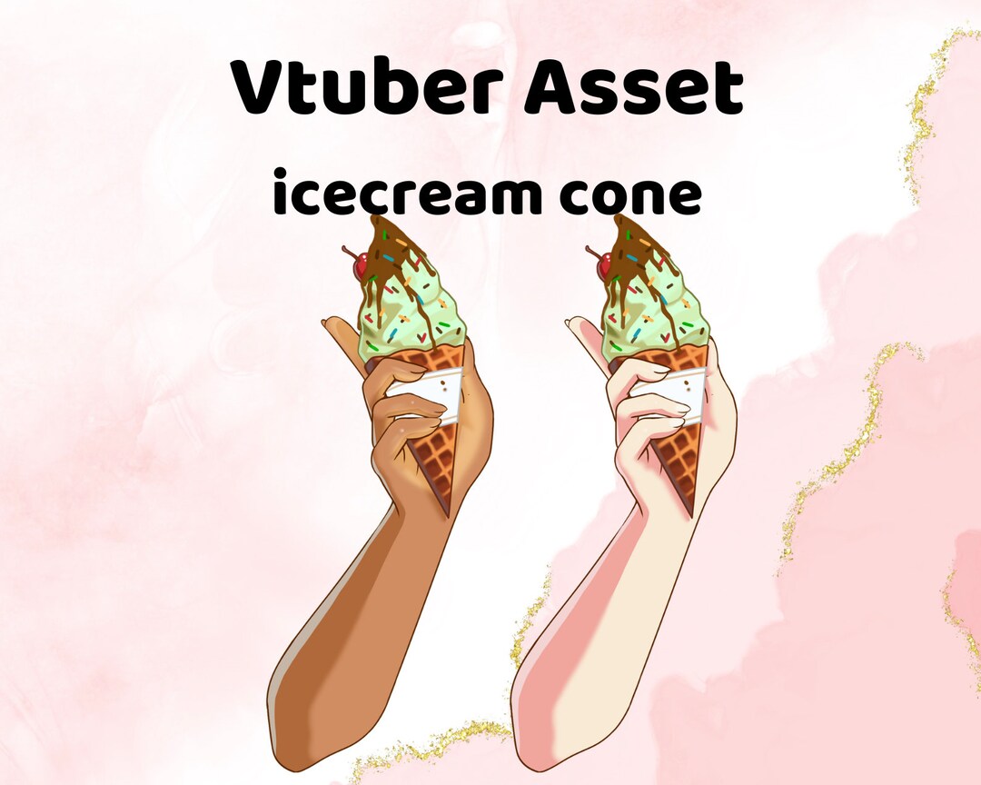 Vtuber Asset Icecream Cone Premade Ready to Use - Etsy