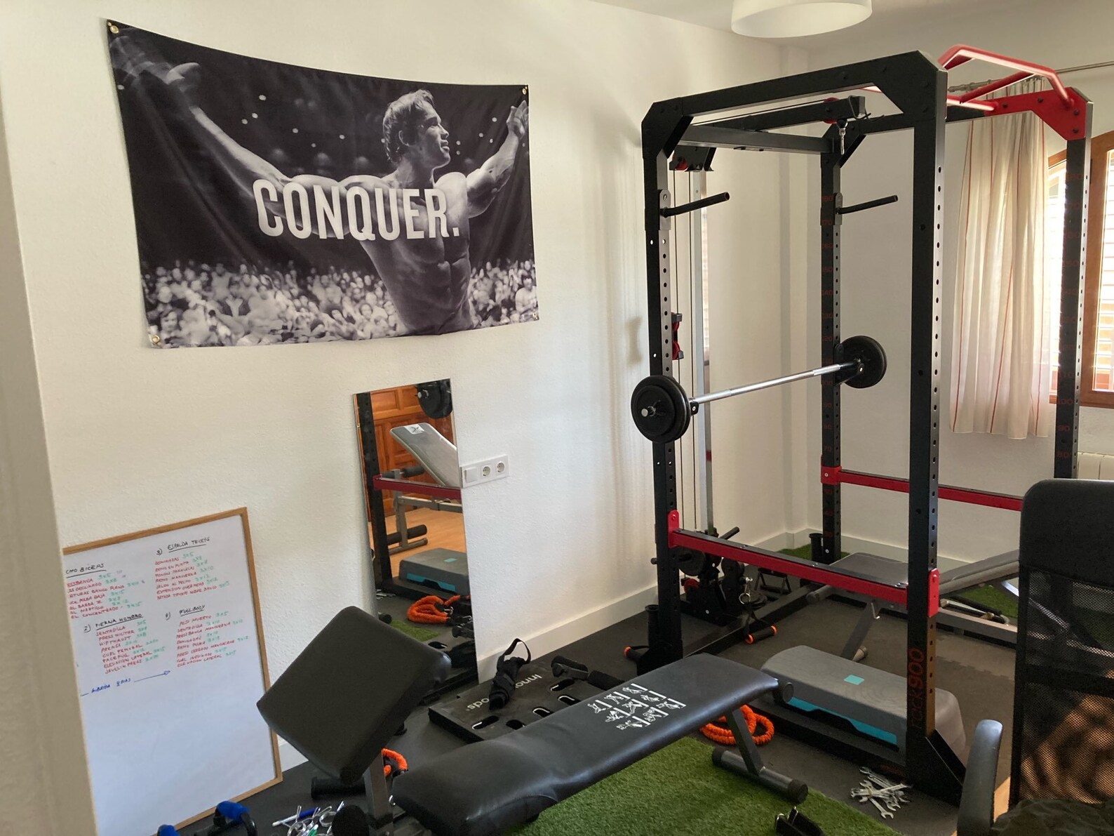 Arnold Schwarzenegger Conquer Gym Flag - Etsy