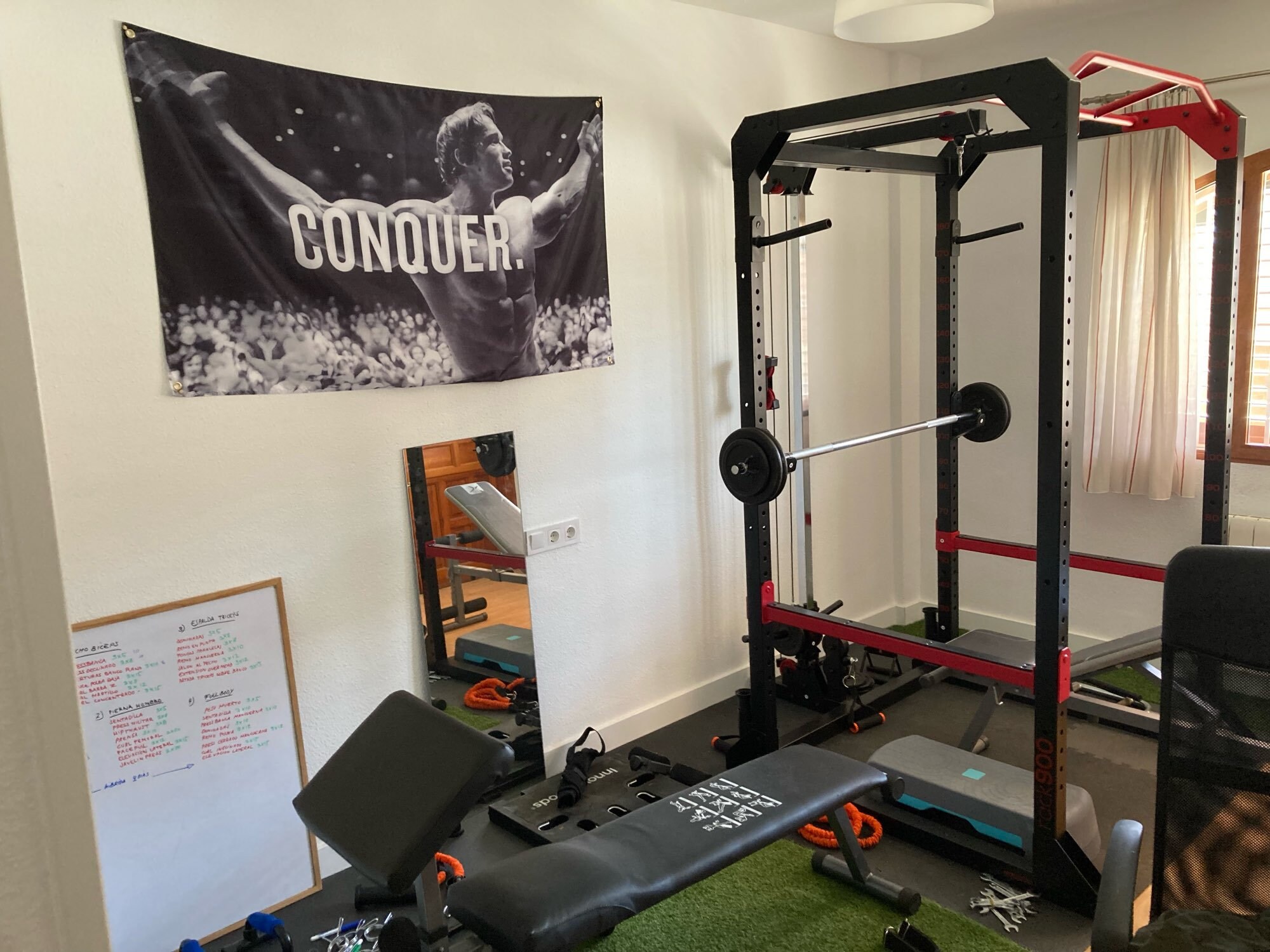 Arnold Schwarzenegger Conquer Gym Flag - Etsy