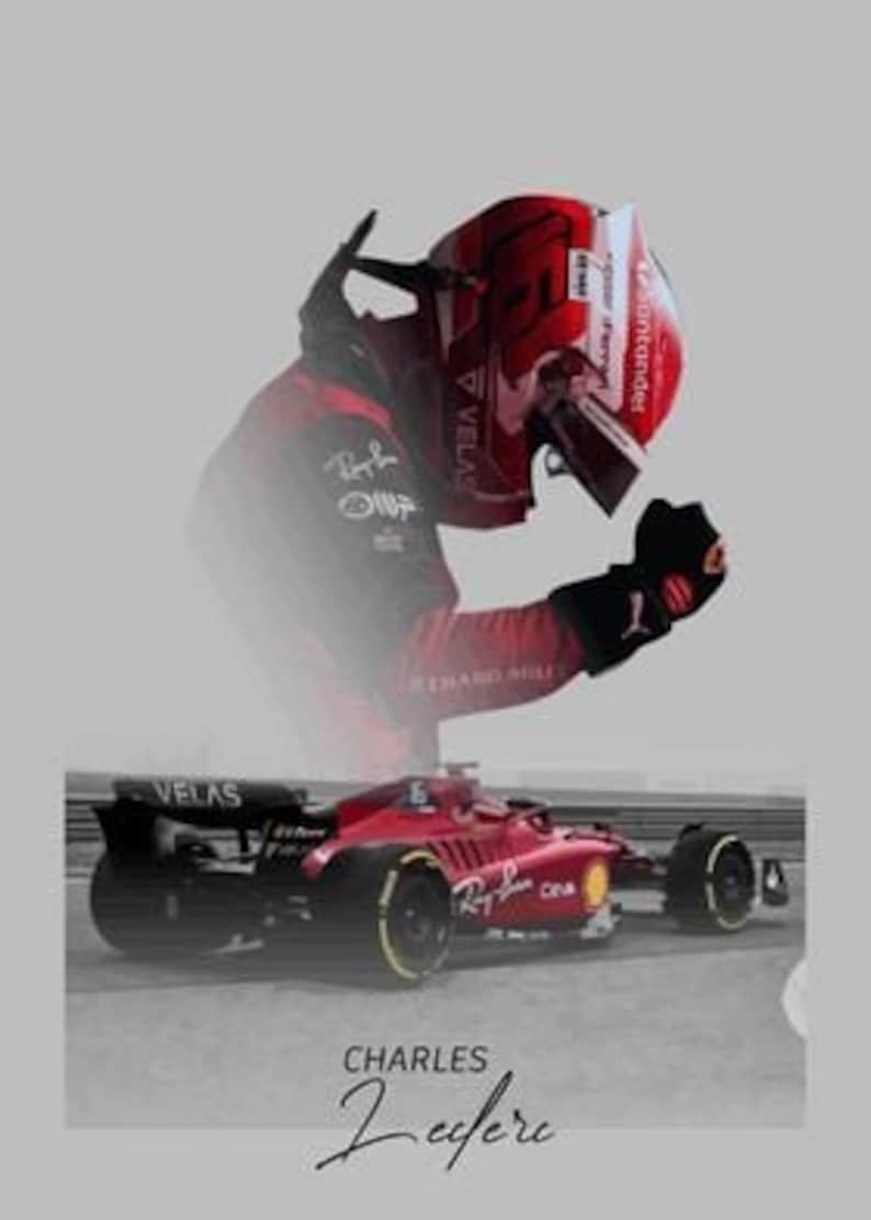 Charles Leclerc Vintage F1 Driver Canvas Art Poster for Home Decor ...