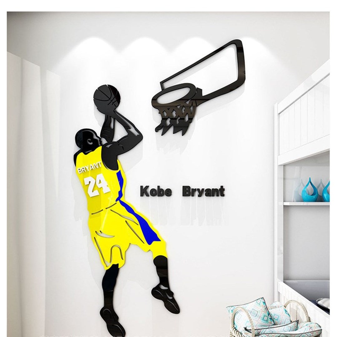 Wall Sticker Kobe NBA Star Fans Poster Room Decoration Living Room Kids ...