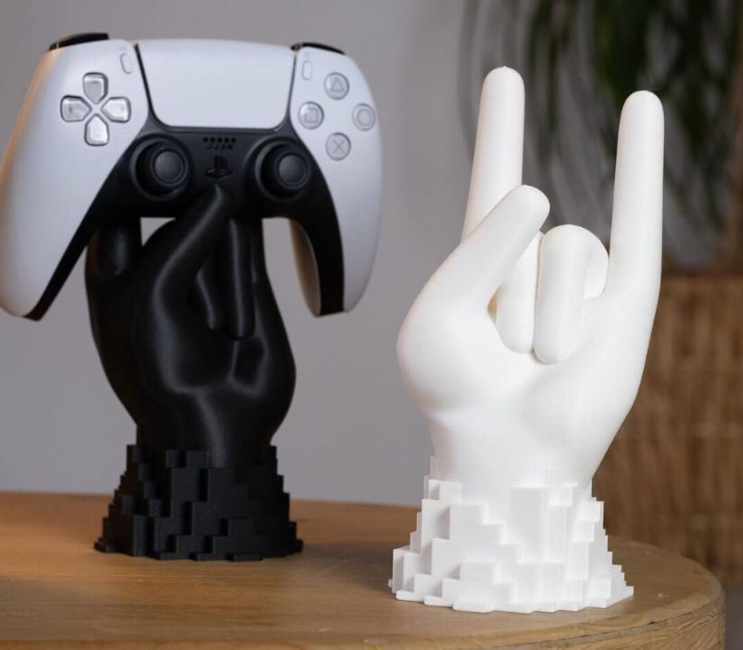 Rock Hand Video Game Controller Stand 3D Printed Dock Metal - Etsy