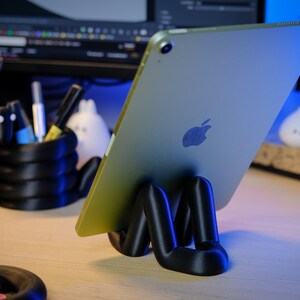 Halloween Desk Organization Goth Cats Tablet Holder Smartphone Stand ...