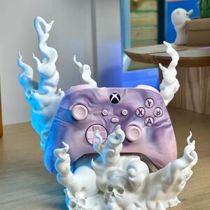 Spooky Skull Controller Stand 3D Printed Dock Halloween Gaming Setup ...