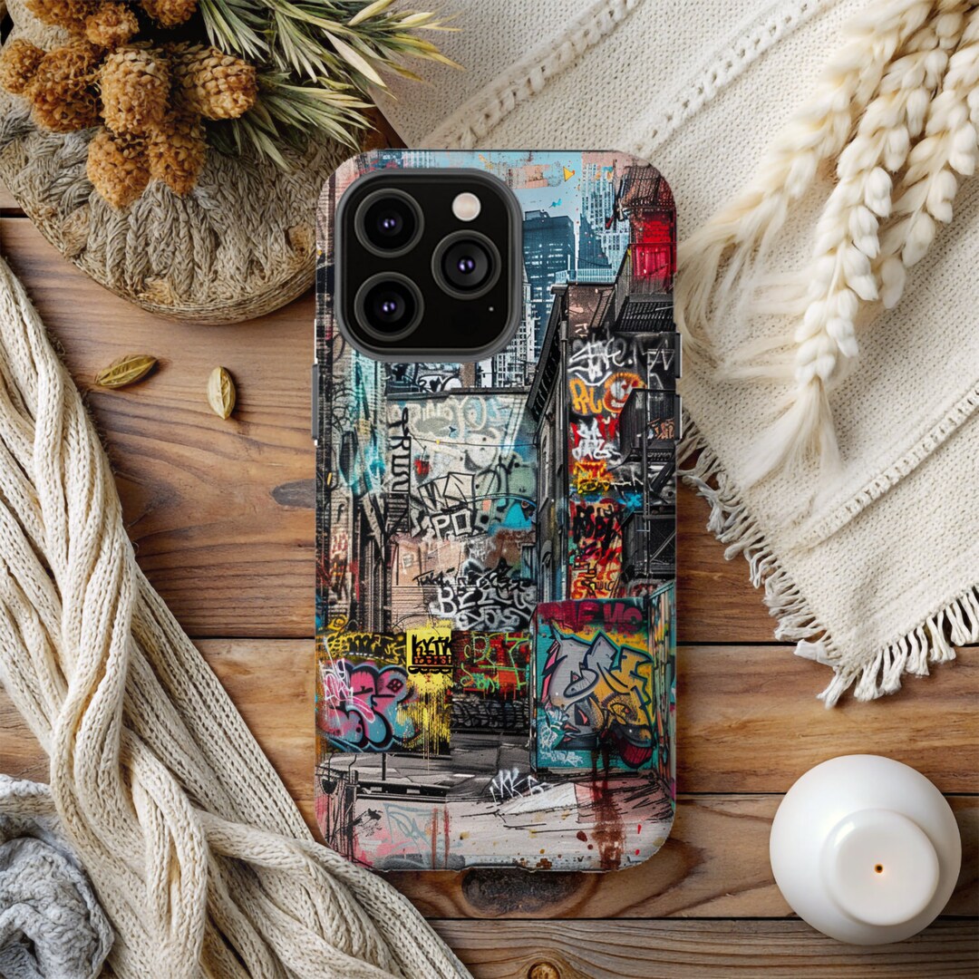 Street Art Themed Cool Phone Case Trendy Phone Case for iPhone 16 15 14 ...